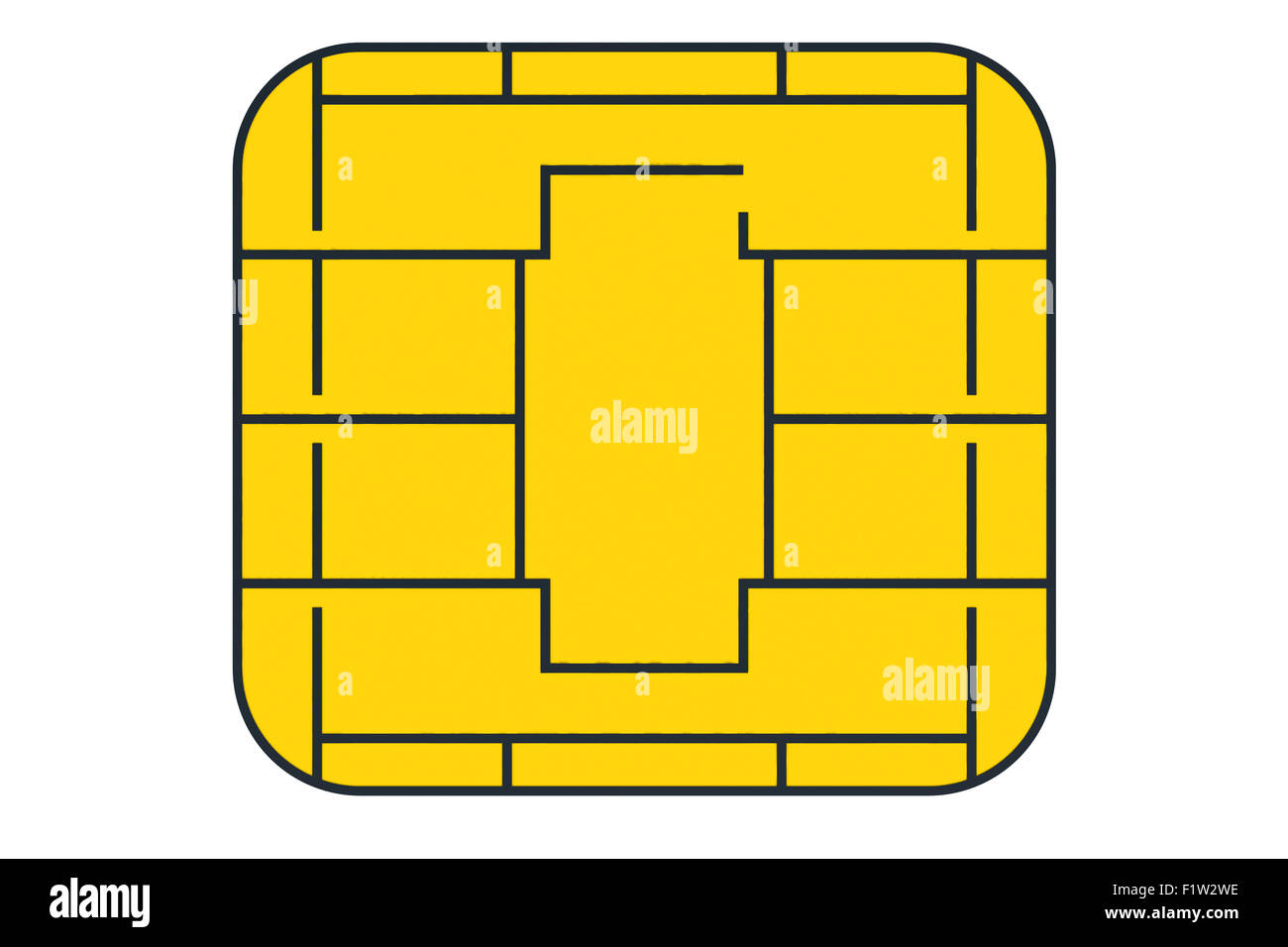 golden card chip isolated on white background Stock Photo - Alamy
