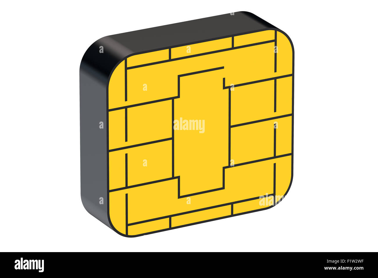 golden card chip isolated on white background Stock Photo - Alamy