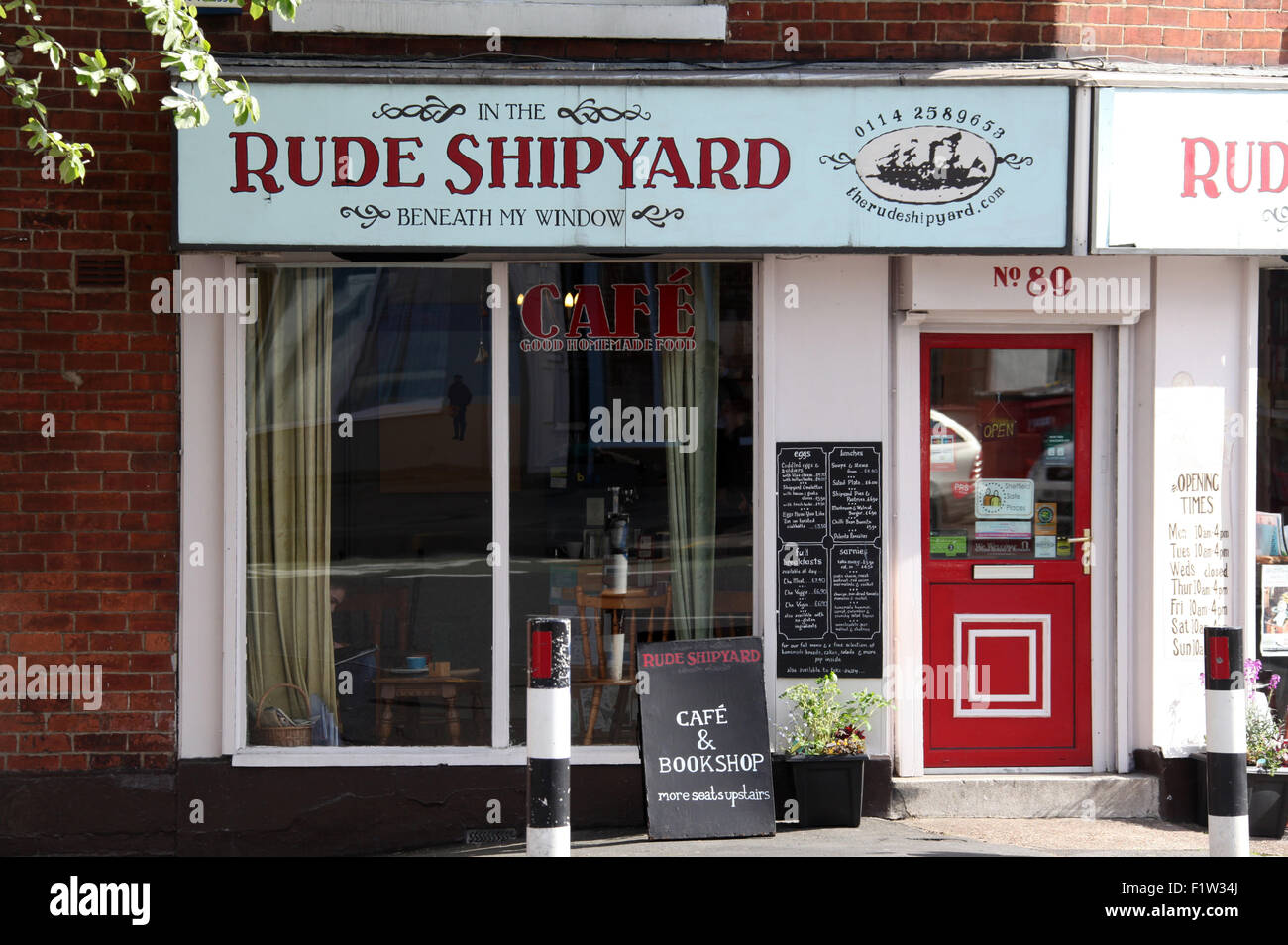 Rude Shipyard Cafe and Bookshop in Sheffield Stock Photo - Alamy