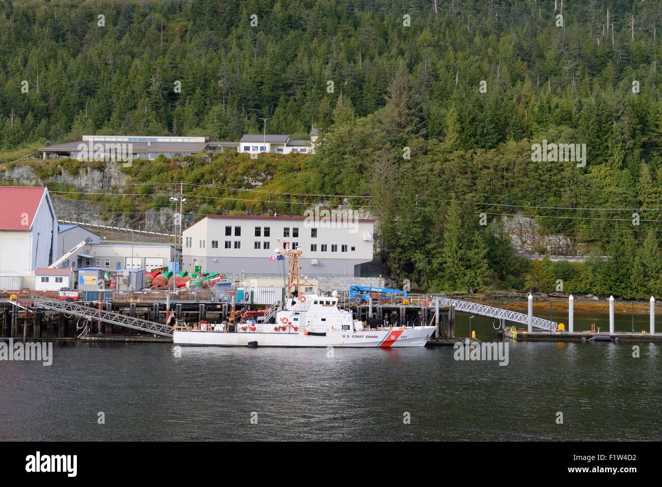 U.S. Coast Guard patrol boat NAUSHON (WPB 1311) docked in Ketchikan ...