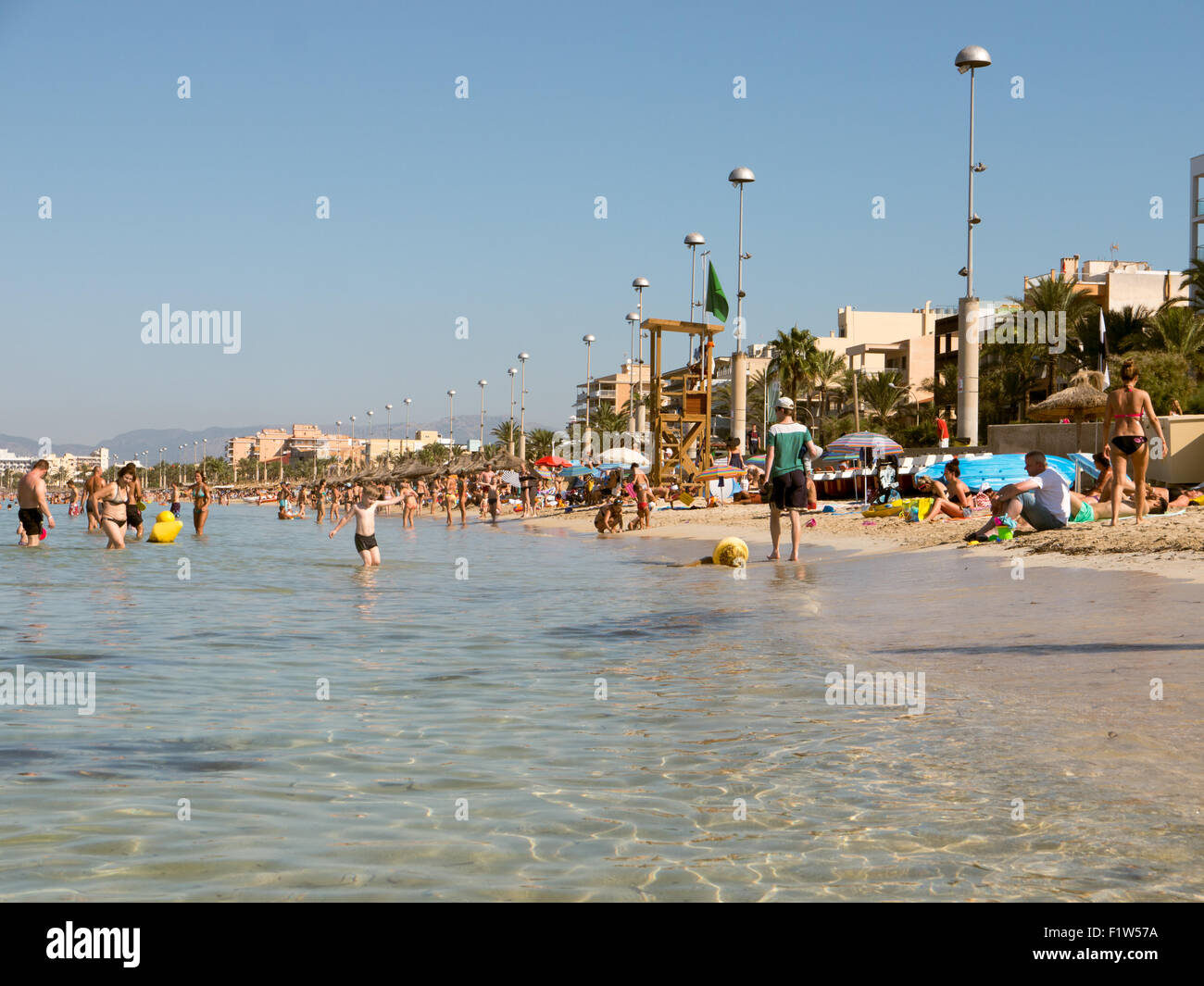 El Arenal beach, Mallorca, Balearic Islands, Spain Stock Photo - Alamy