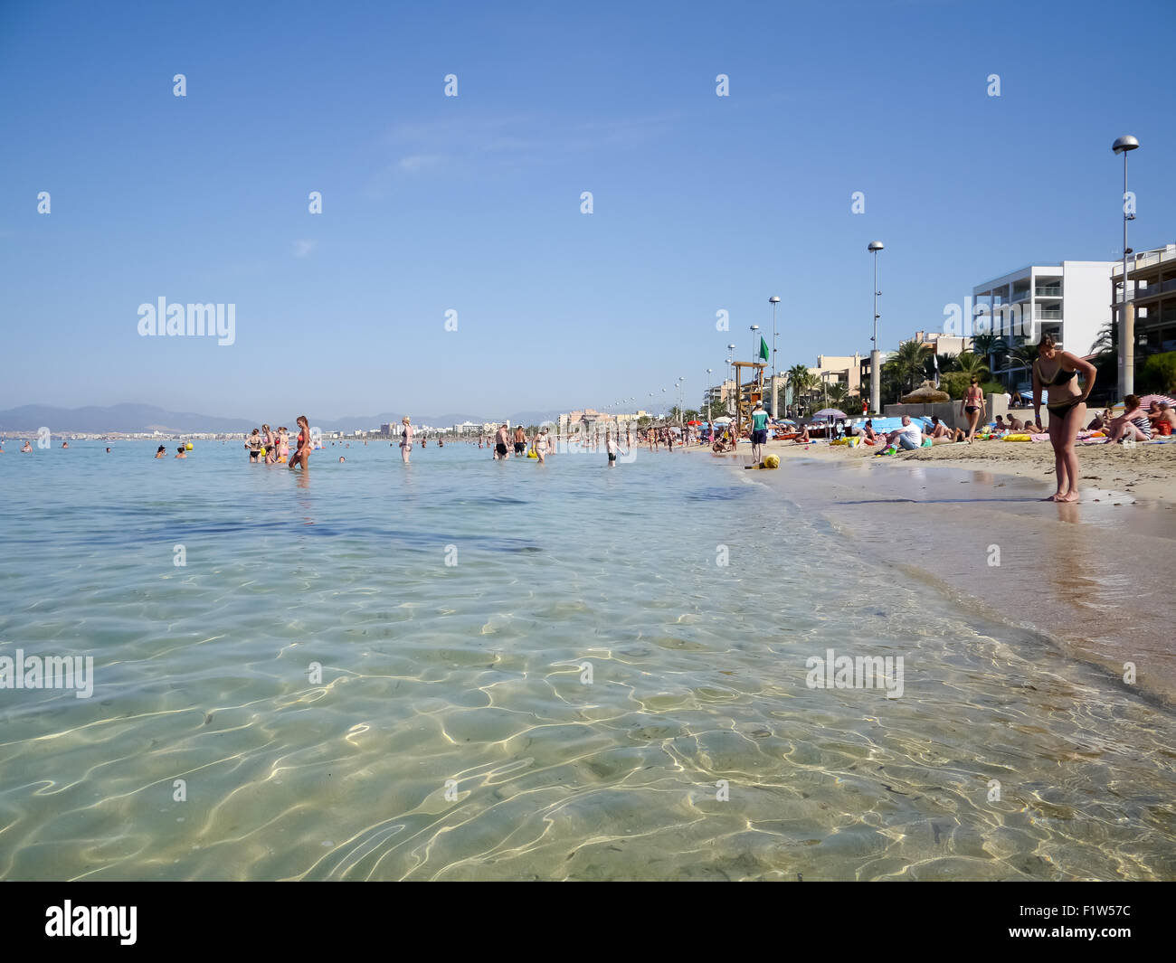 El Arenal beach, Mallorca, Balearic Islands, Spain Stock Photo - Alamy