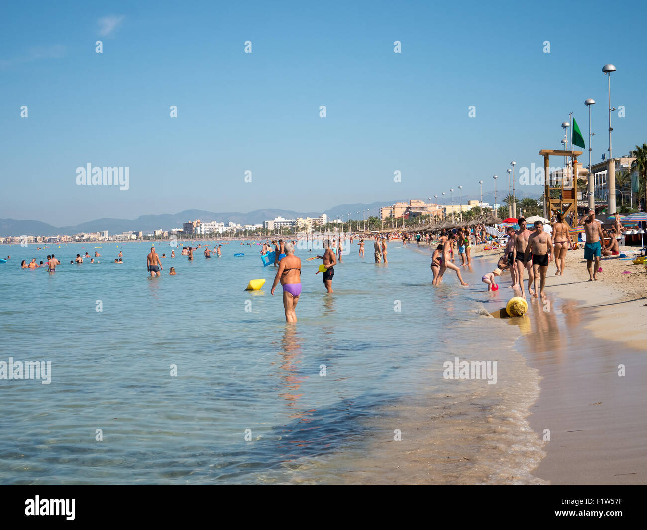 El Arenal beach, Mallorca, Balearic Islands, Spain Stock Photo - Alamy