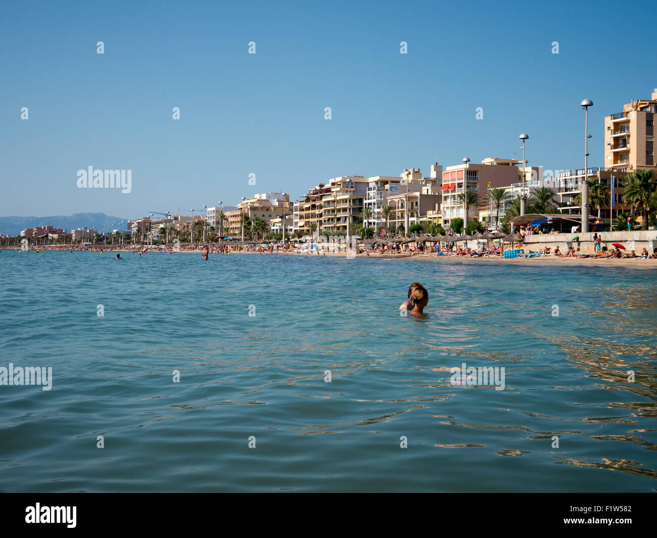 El Arenal beach, Mallorca, Balearic Islands, Spain Stock Photo - Alamy