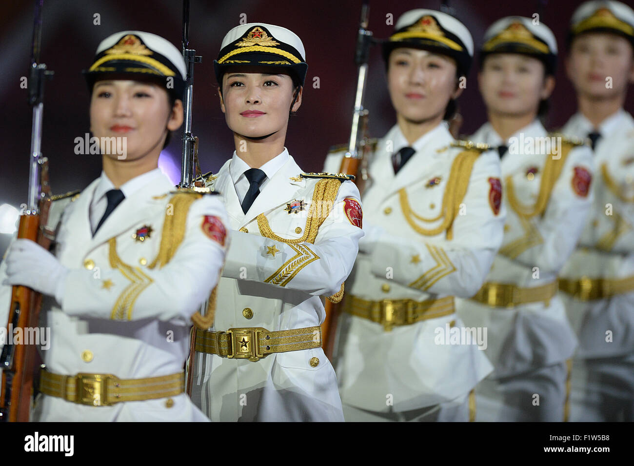 Moscow, Russia. 7th Sep, 2015. Women guards of honor of People's ...