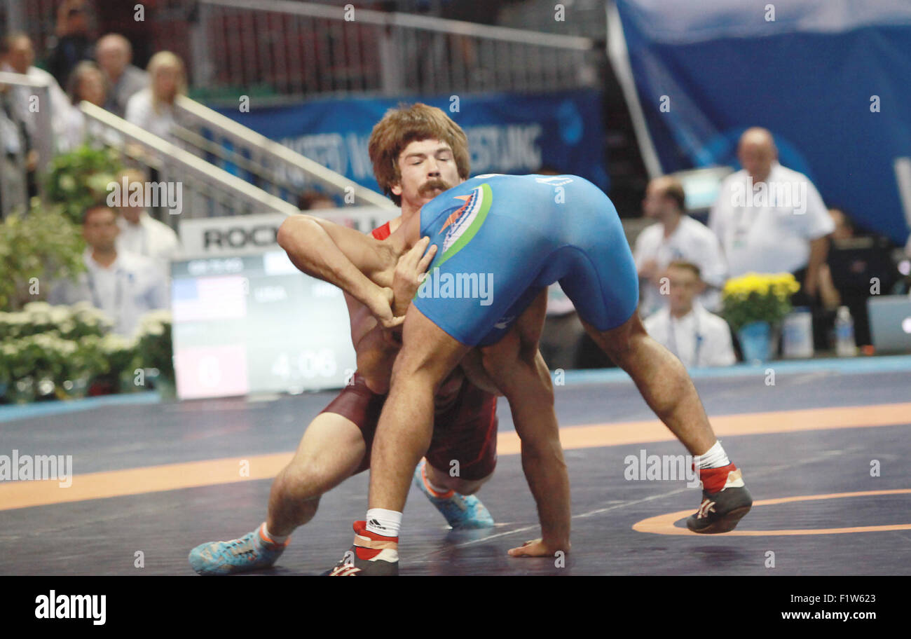 Las Vegas, Nevada, USA. 7th Sep, 2015. USA Andy Bisek defeats India's ...