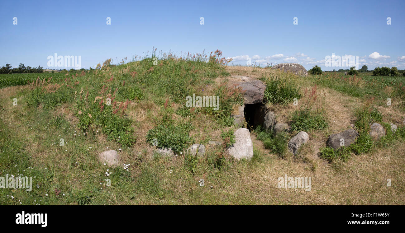 The entrance to the archaeological site of the Kragnaes Passage Cave on ...