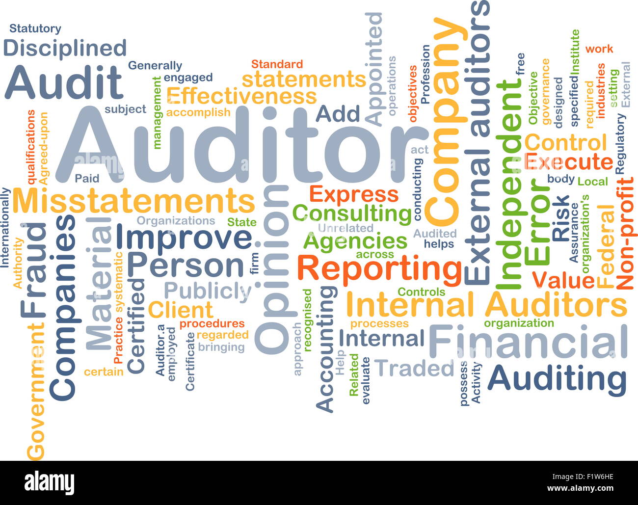 Background concept wordcloud illustration of auditor Stock Photo - Alamy