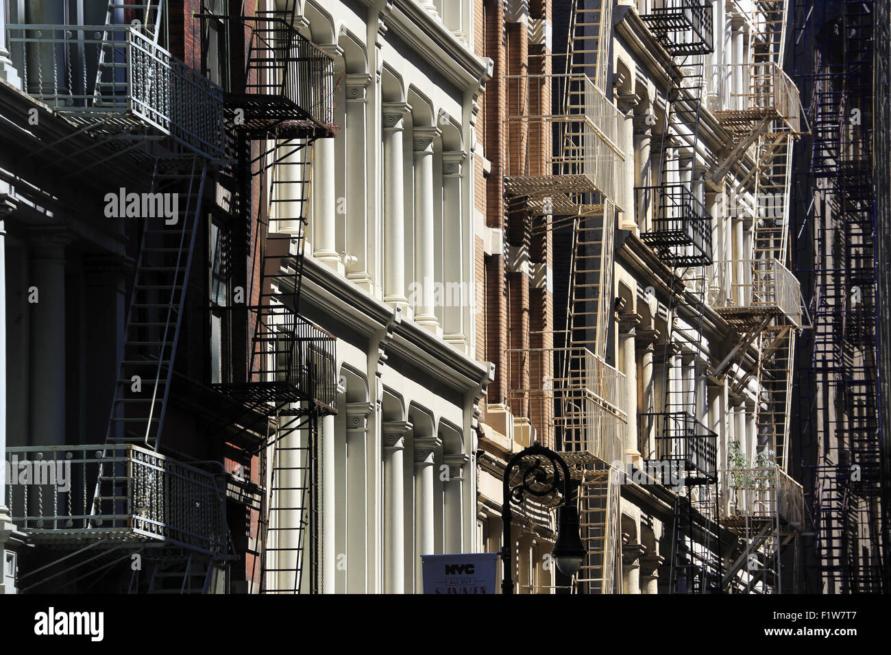 Cast-Iron buildings in Soho, Lower Manhattan, New York City USA Stock ...