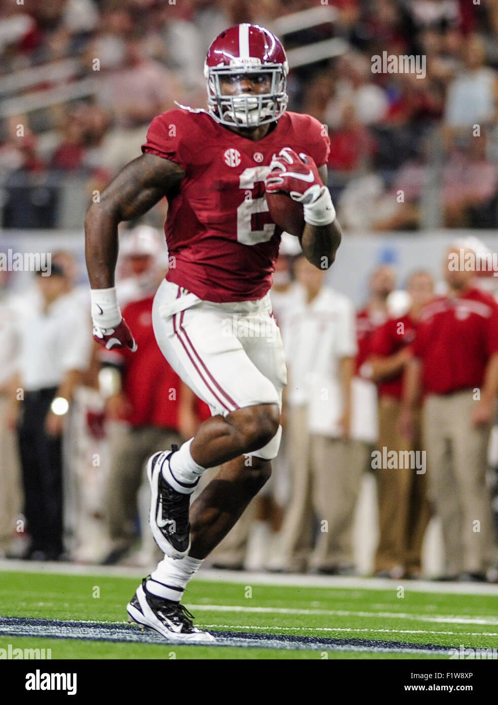 Alabama running back Derrick Henry (2) breaks away from the Wisconsin ... Alabama running back Derrick Henry (2) breaks away from the Wisconsin ...