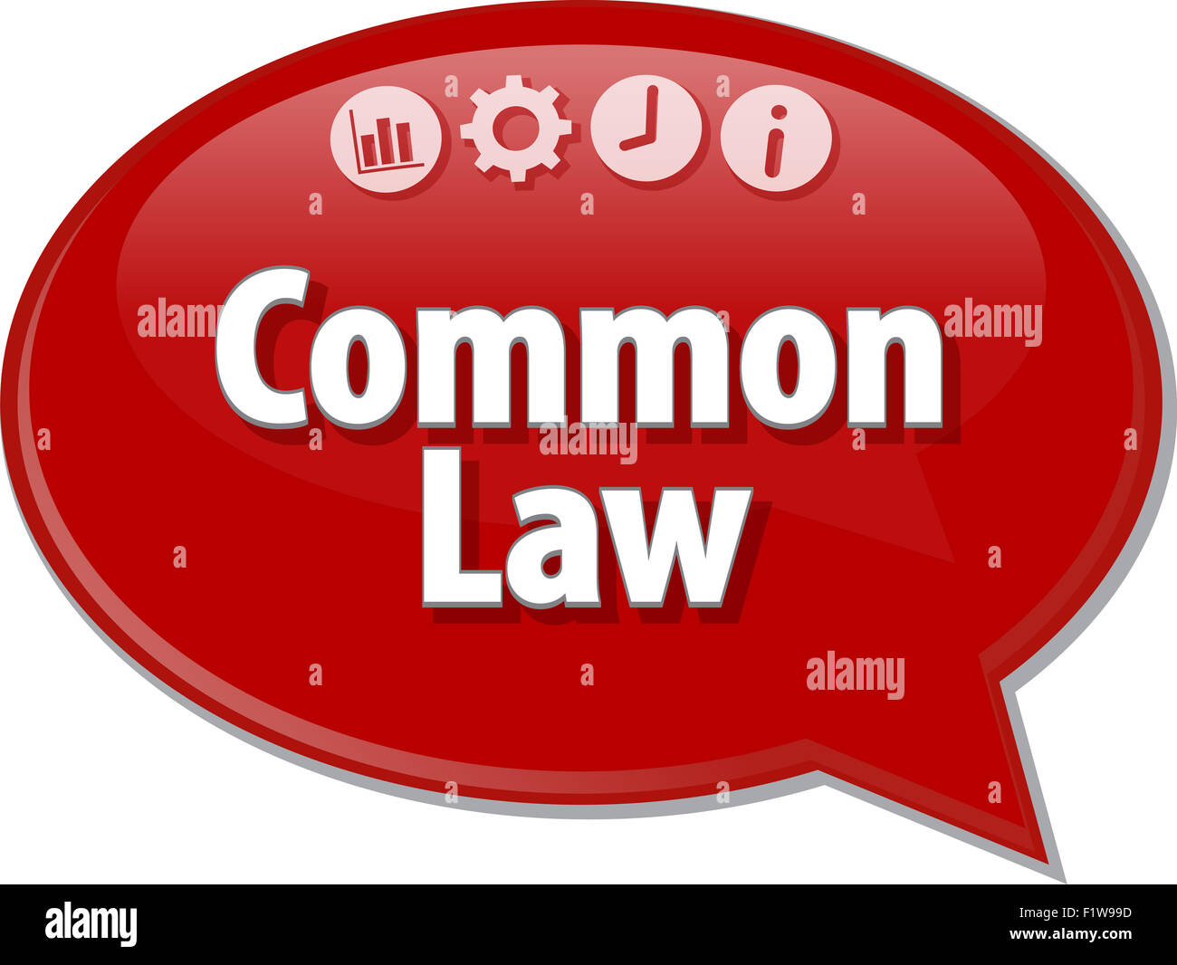 Speech bubble dialog illustration of business term saying Common Law ...