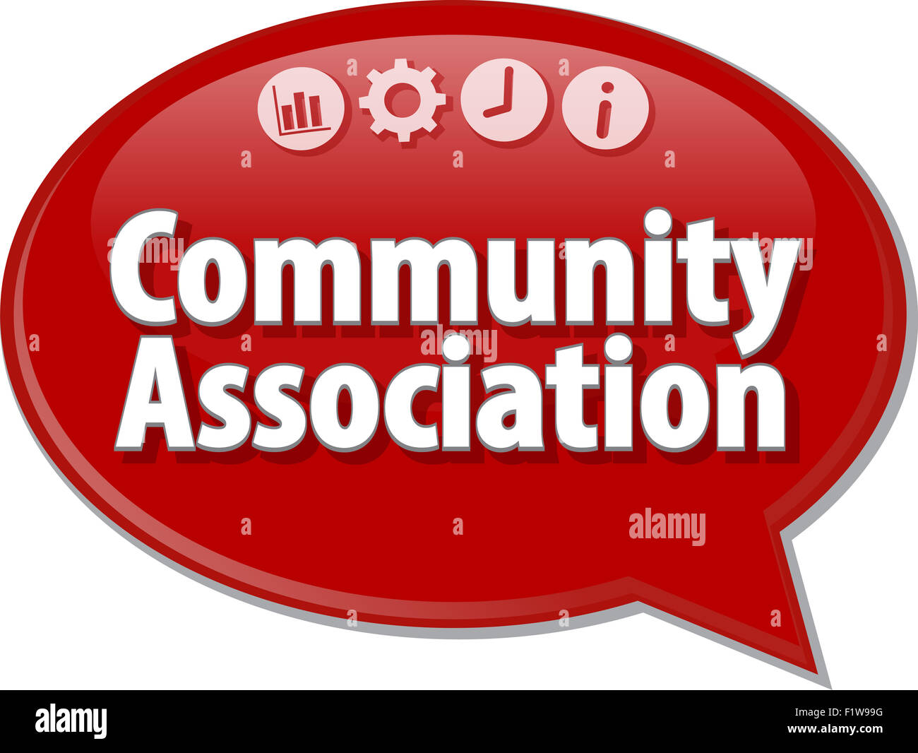 Speech bubble dialog illustration of business term saying Community ...