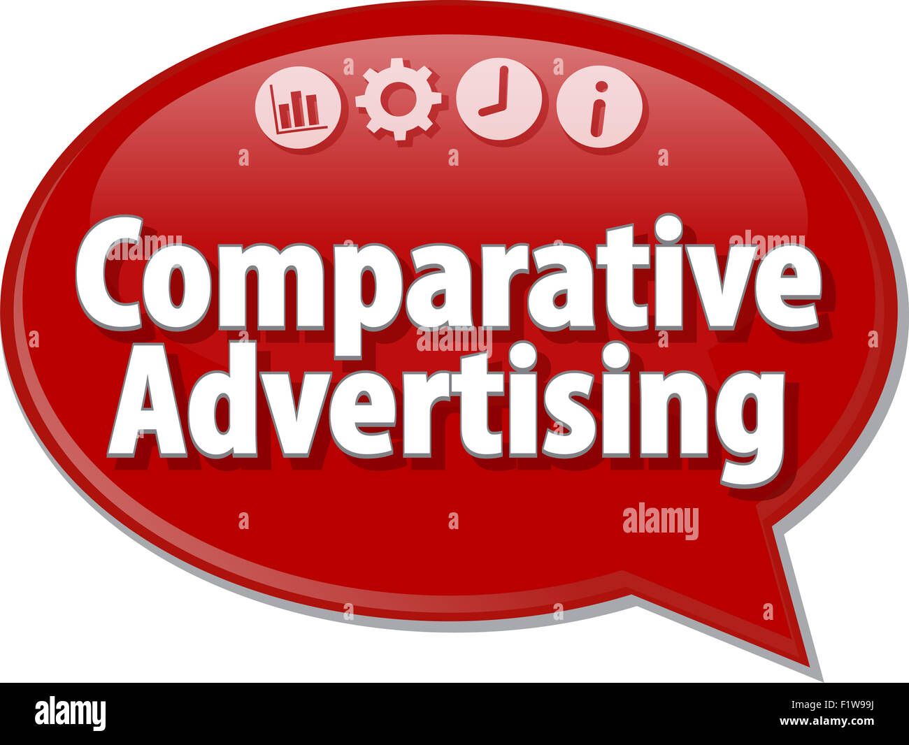 Speech bubble dialog illustration of business term saying Comparative ...