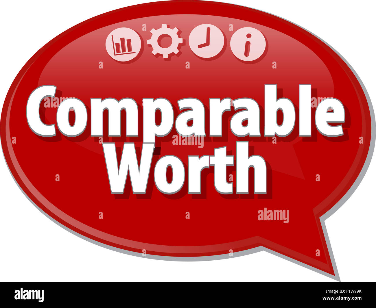 Speech bubble dialog illustration of business term saying Comparable ...