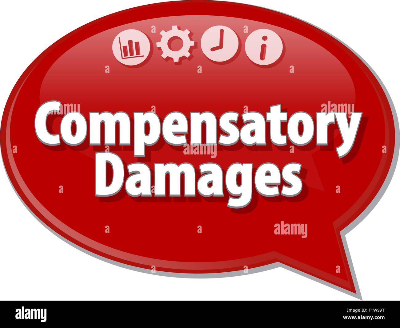 Speech bubble dialog illustration of business term saying Compensatory ...