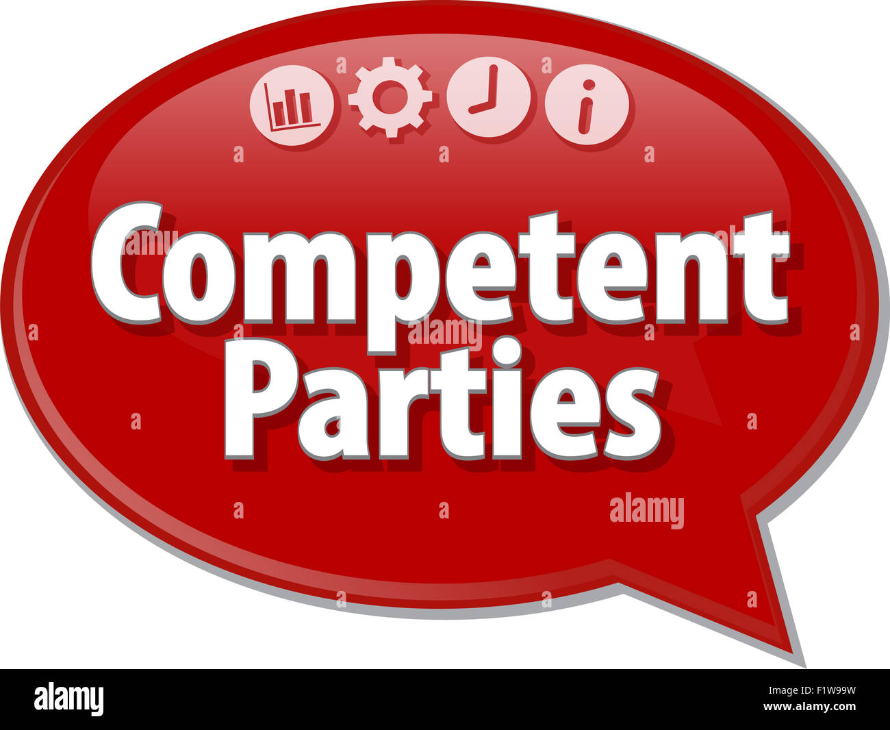 Speech bubble dialog illustration of business term saying Competent ...