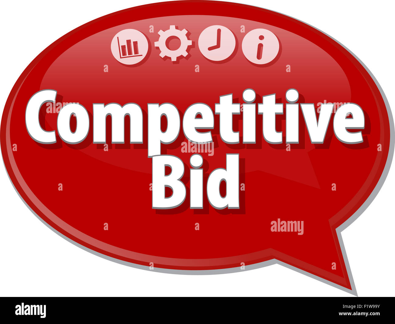 Speech bubble dialog illustration of business term saying Competitive ...