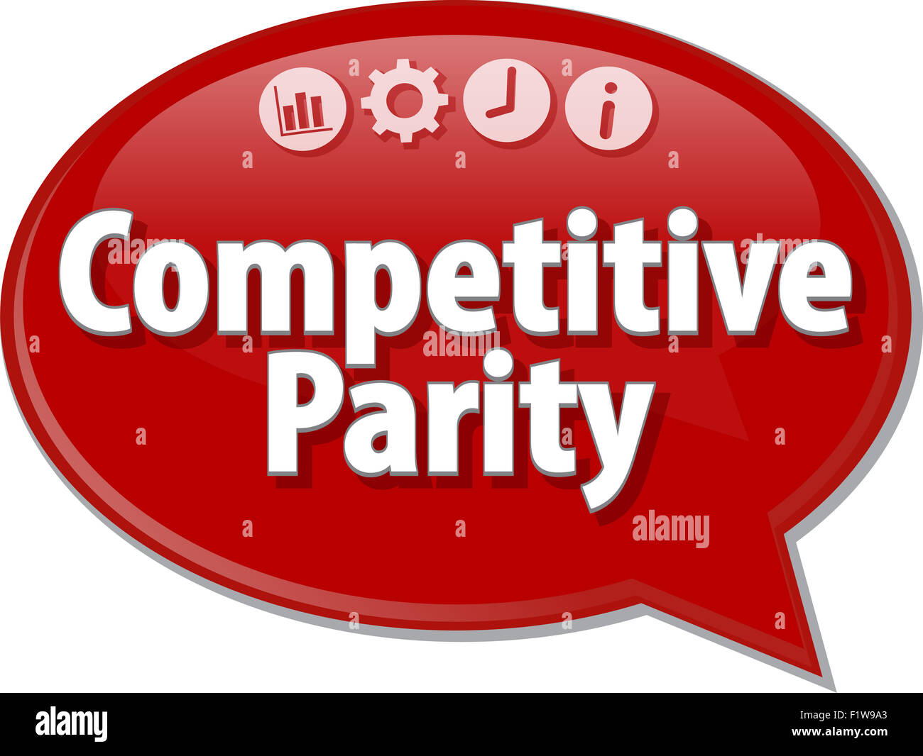 Speech bubble dialog illustration of business term saying Competitive ...