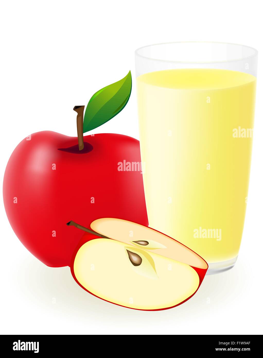 red apple juice vector illustration isolated on white background Stock ...