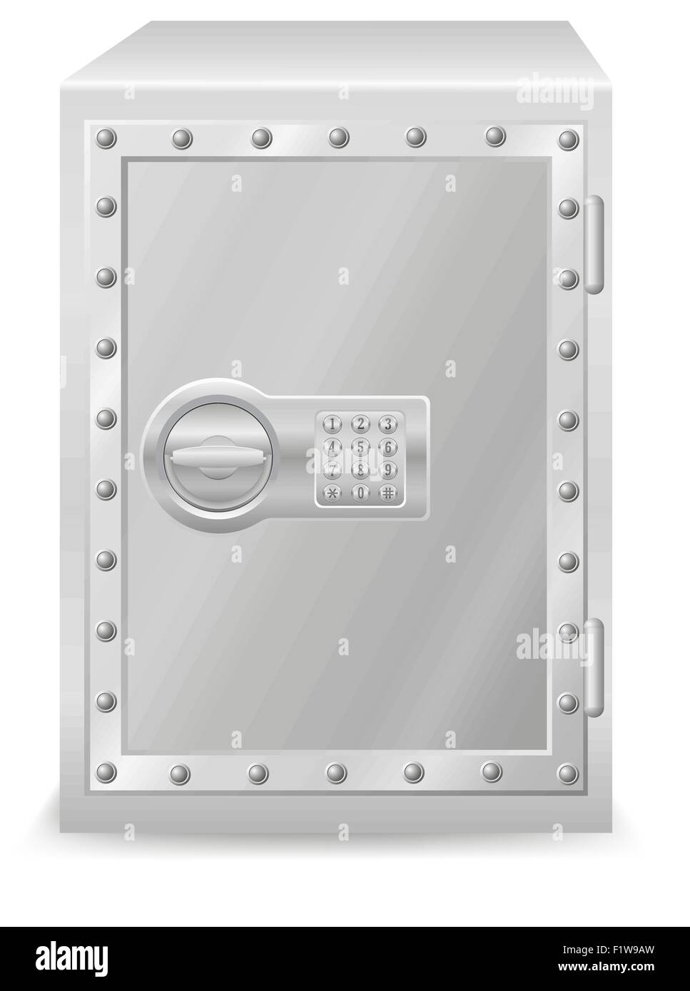 safe with electronic combination lock vector illustration isolated on ...