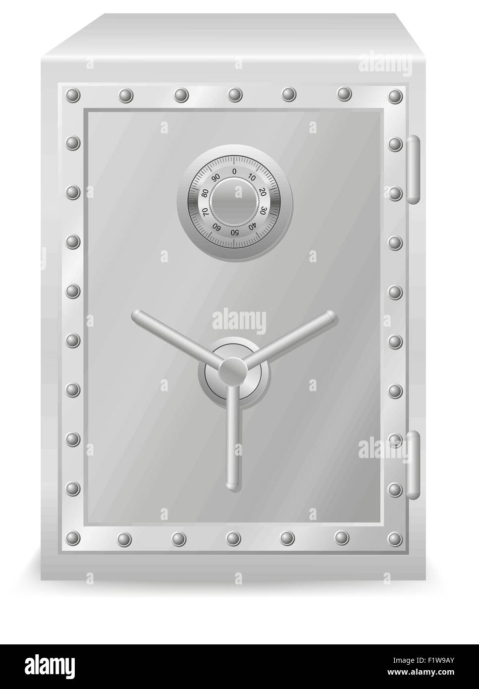 safe with combination lock vector illustration isolated on white ...