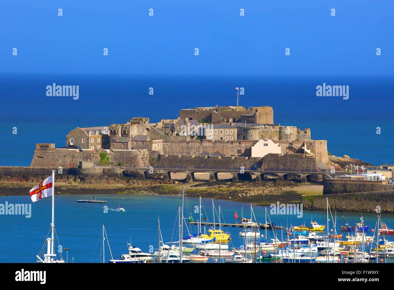 Castle Cornet And The Harbour, St. Peter Port, Guernsey, Channel ...