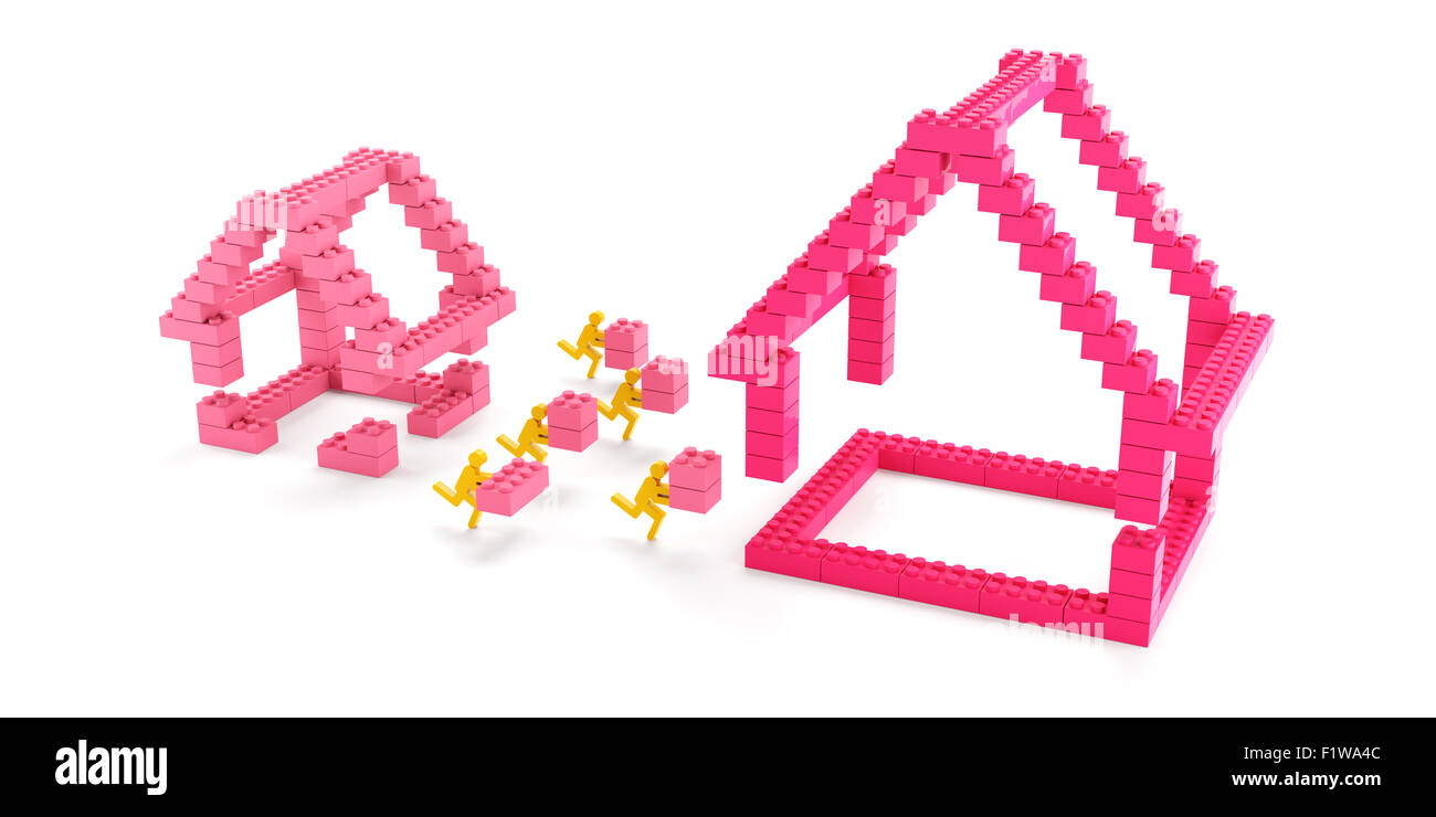 Big brick building Cut Out Stock Images & Pictures - Alamy