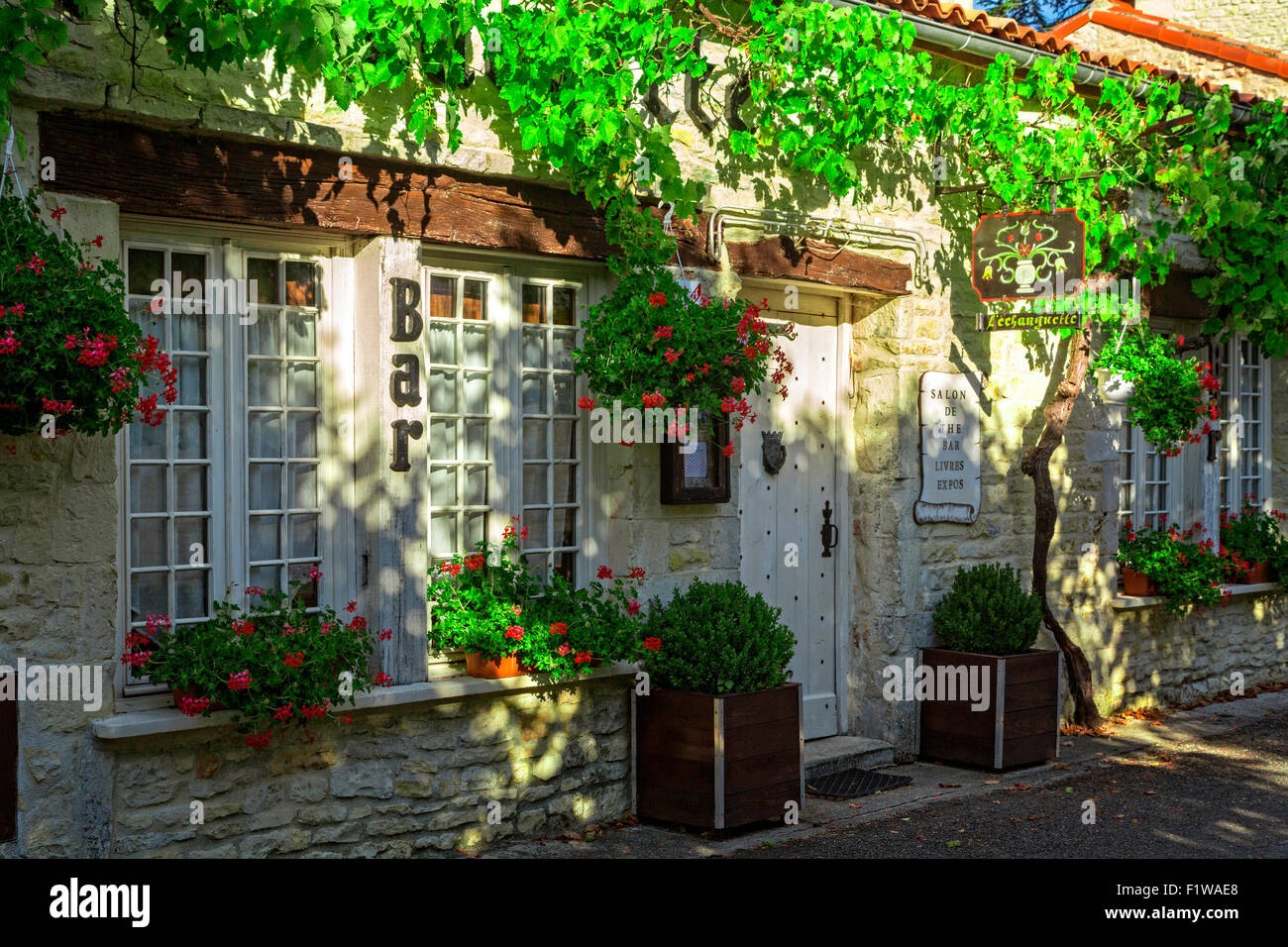 Village street, Tusson, Charente Maritime, France Stock Photo - Alamy