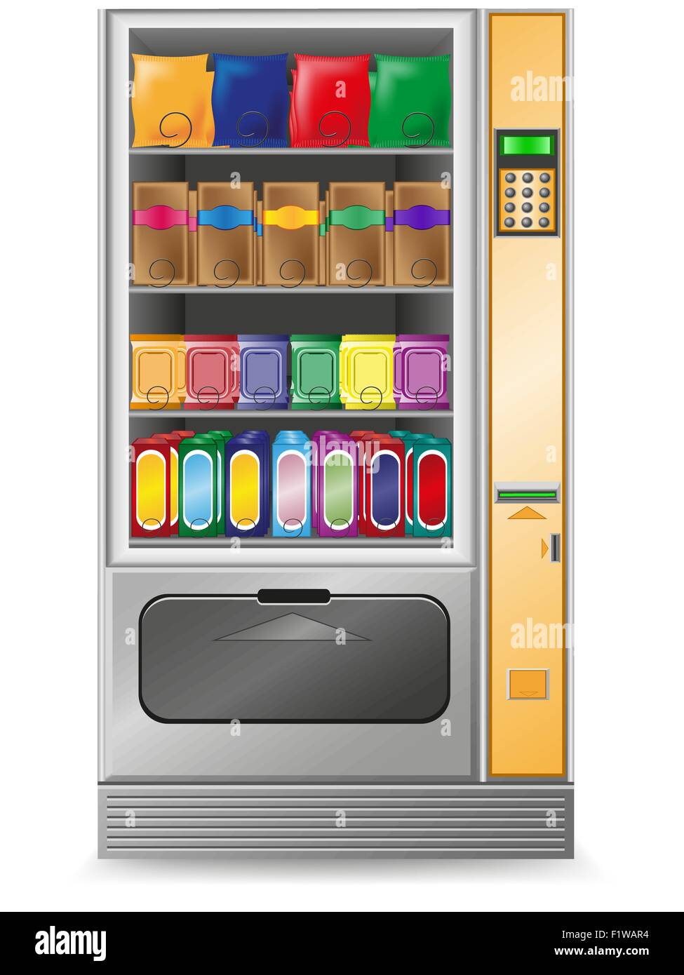 vending snack is a machine vector illustration isolated on white ...