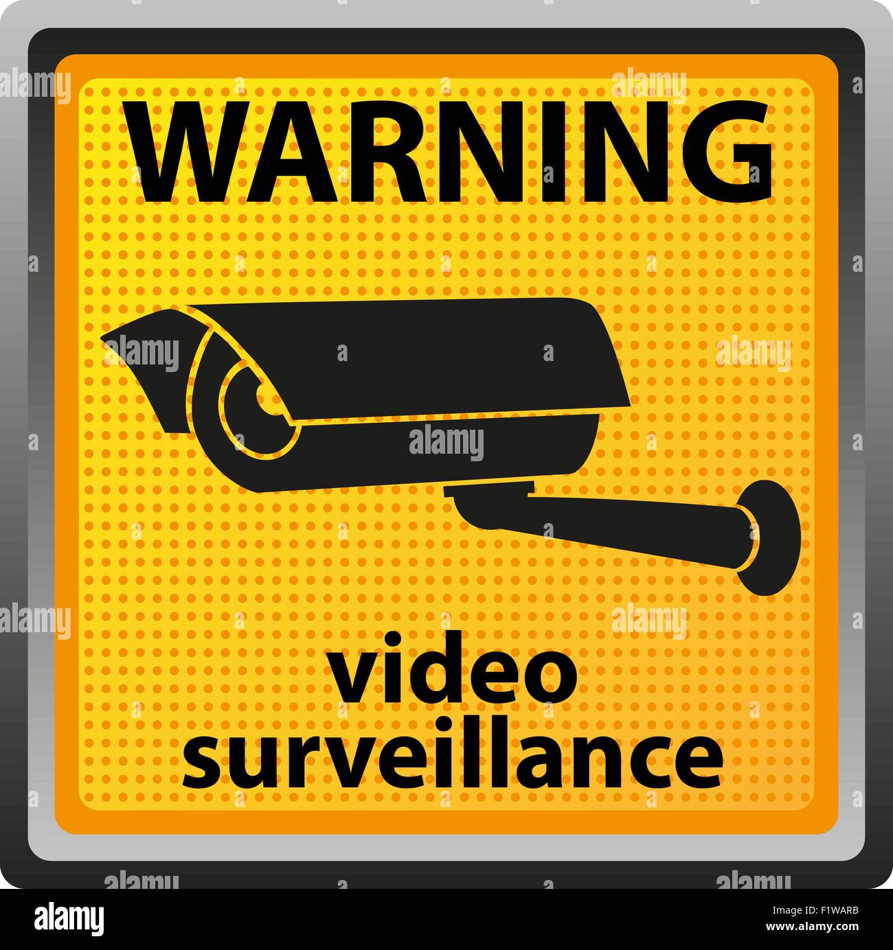 sign warning of surveillance camera vector illustration Stock Vector ...