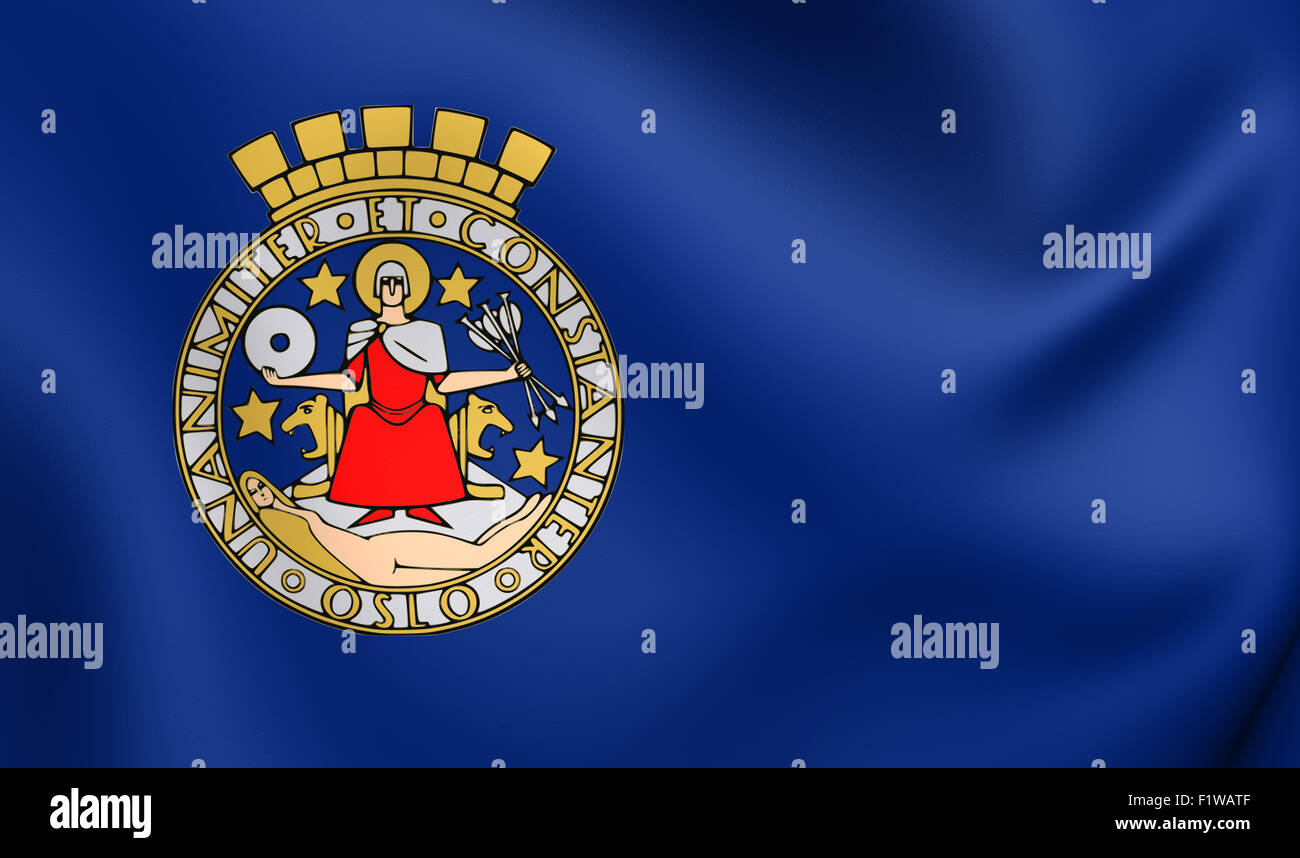 Flag of Oslo, Norway. Close Up Stock Photo - Alamy