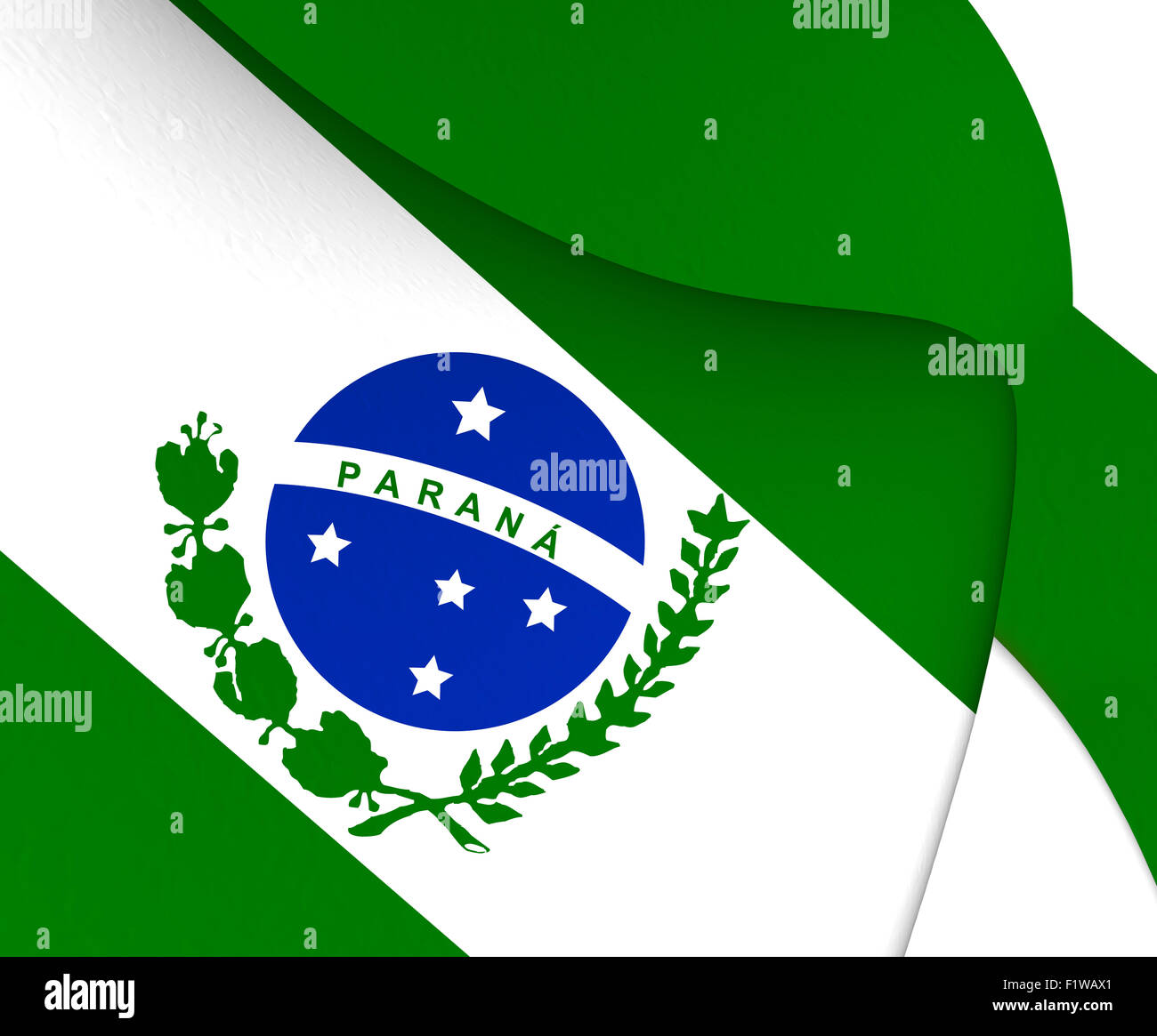 Flag of Parana, Brazil. Close Up Stock Photo - Alamy