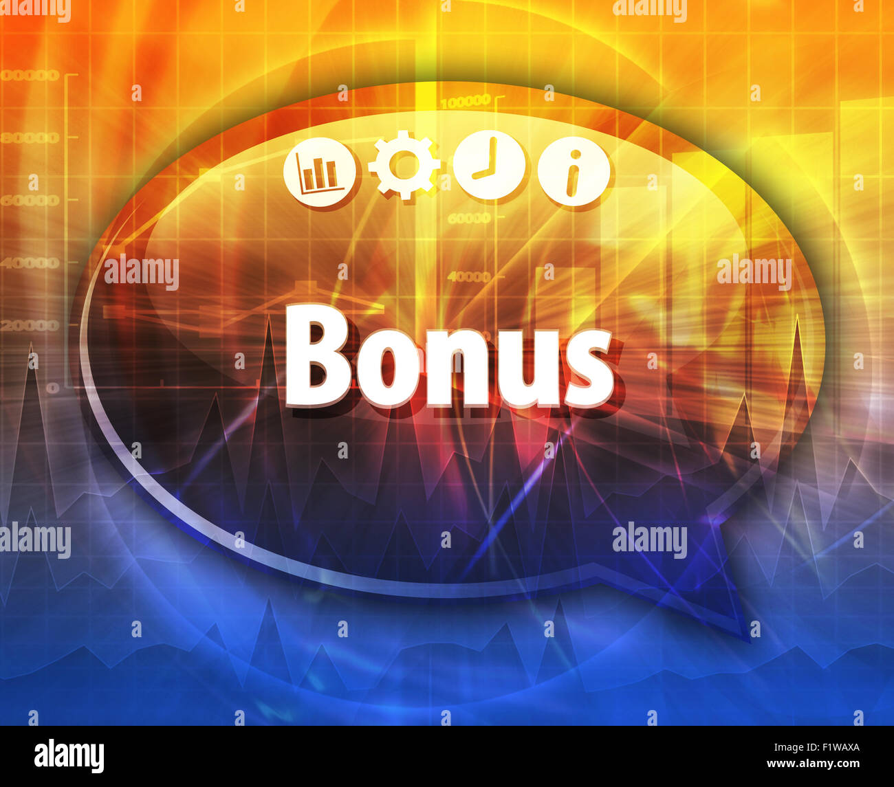 Speech bubble dialog illustration of business term saying Bonus Stock ...