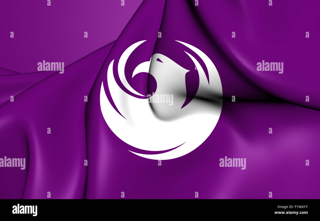 3D Flag of the Phoenix, USA. Close Up Stock Photo - Alamy
