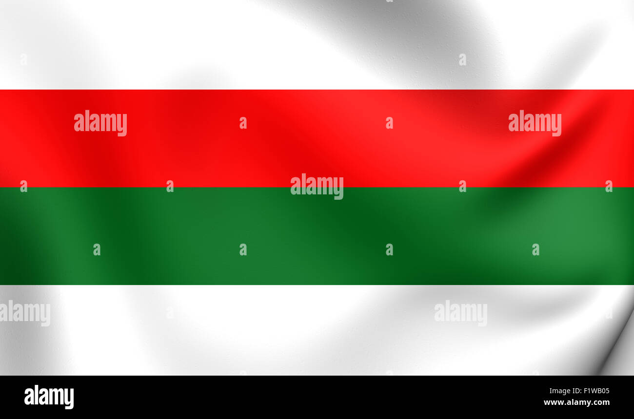 3D Flag of the Pila, Poland. Close Up Stock Photo - Alamy