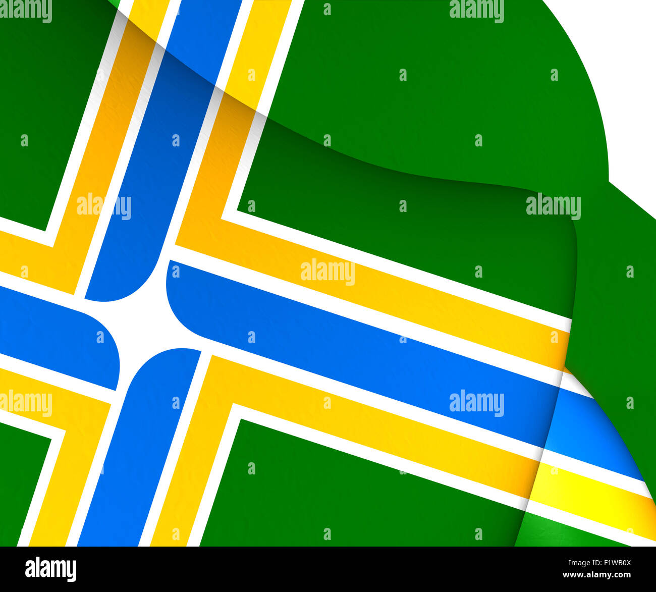 Flag of Portland, USA. Close Up Stock Photo - Alamy