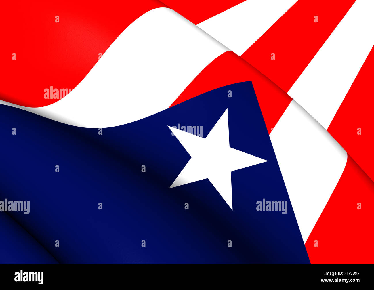 Flag of Puerto Rico. Close Up Stock Photo - Alamy