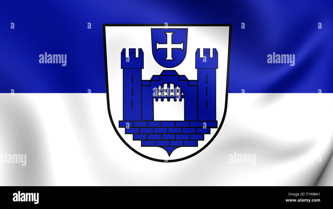 3D Flag of Ravensburg, Germany. Close Up Stock Photo - Alamy