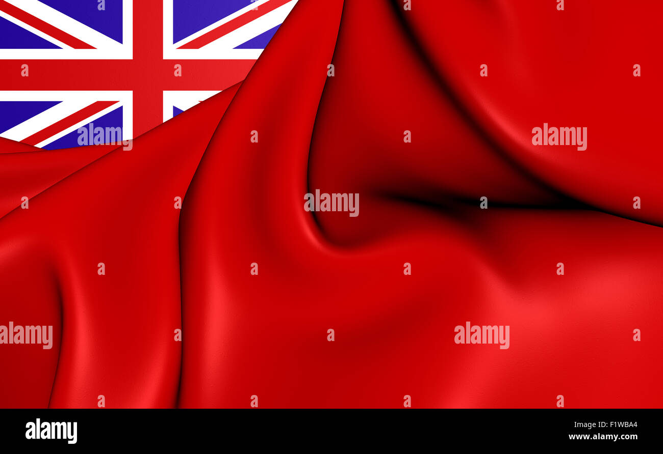 3D British Red Ensign. Close Up Stock Photo - Alamy