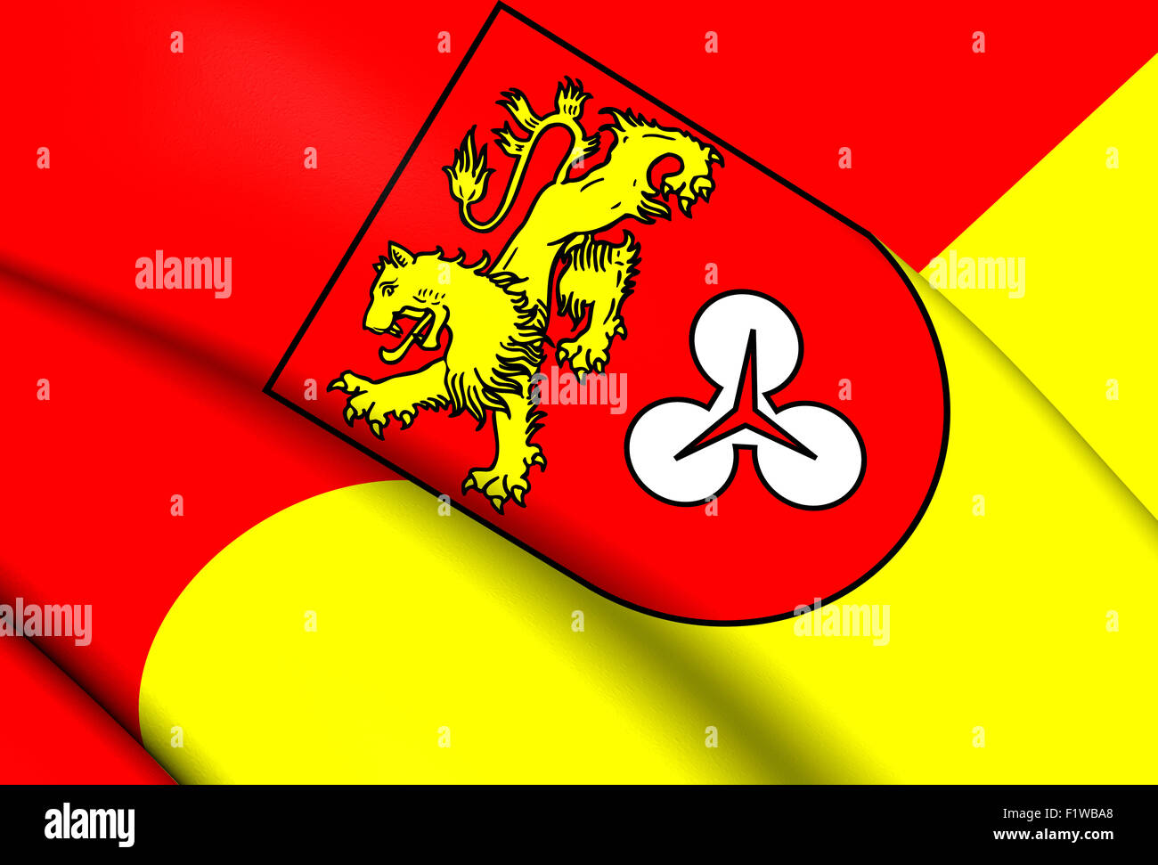 3D Flag of the Hanover Region, Germany. Close Up Stock Photo - Alamy
