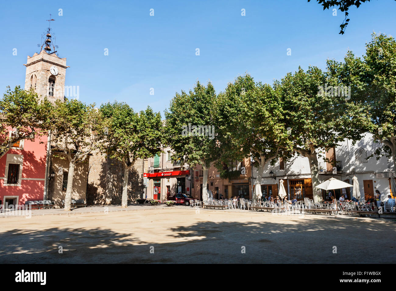Town Hall square, Alella Stock Photo - Alamy