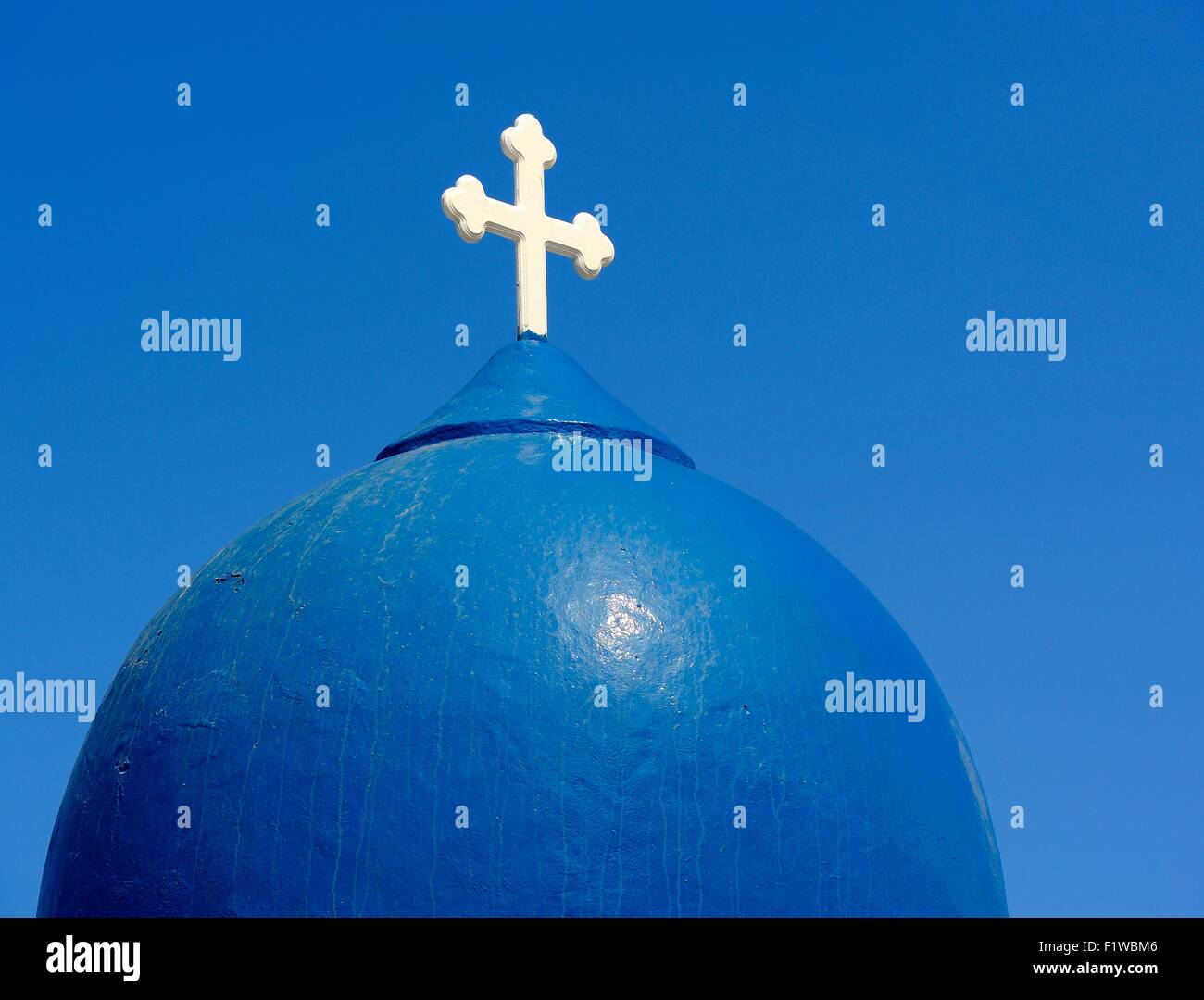 Iconic blue and white church hi-res stock photography and images - Alamy