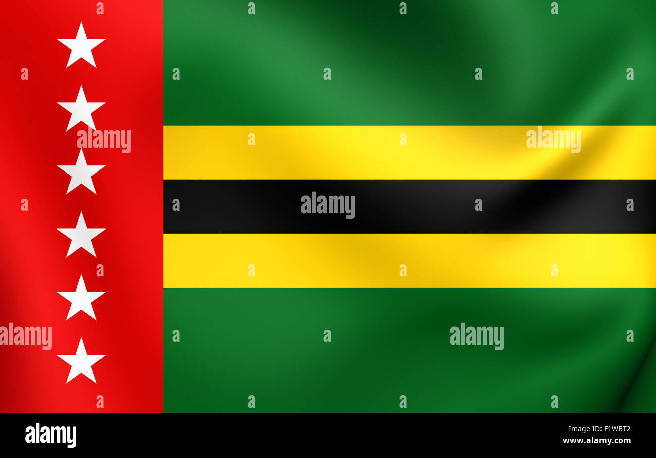 3D Flag of the Santander Department, Colombia. Close Up Stock Photo - Alamy