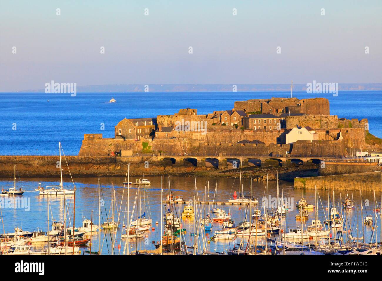 Castle Cornet And The Harbour, St. Peter Port, Guernsey, Channel ...
