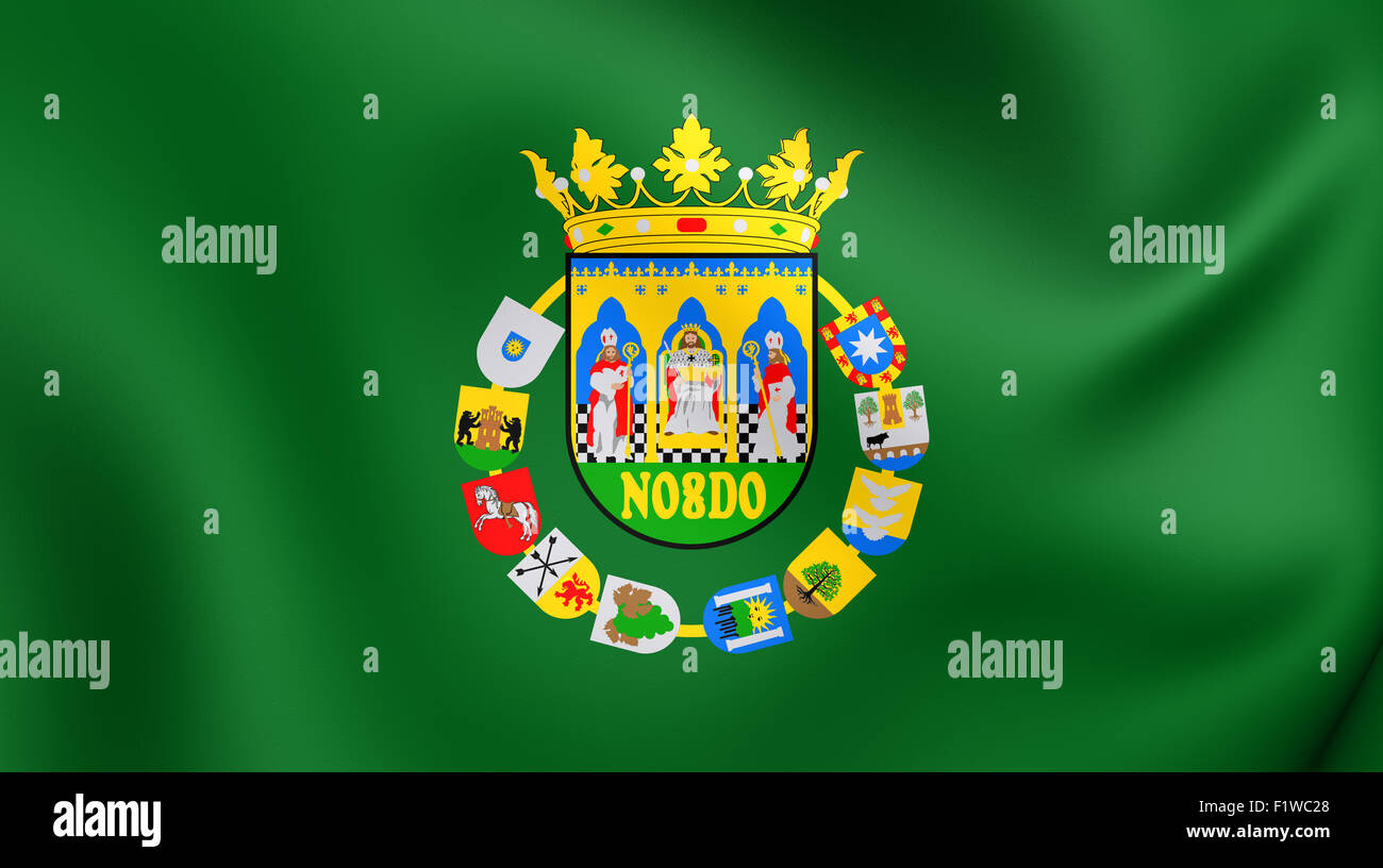 3D Flag of the Seville Province, Spain. Close Up Stock Photo - Alamy