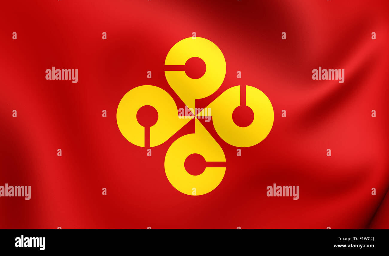 Flag of Shimane Prefecture, Japan. Close Up Stock Photo - Alamy