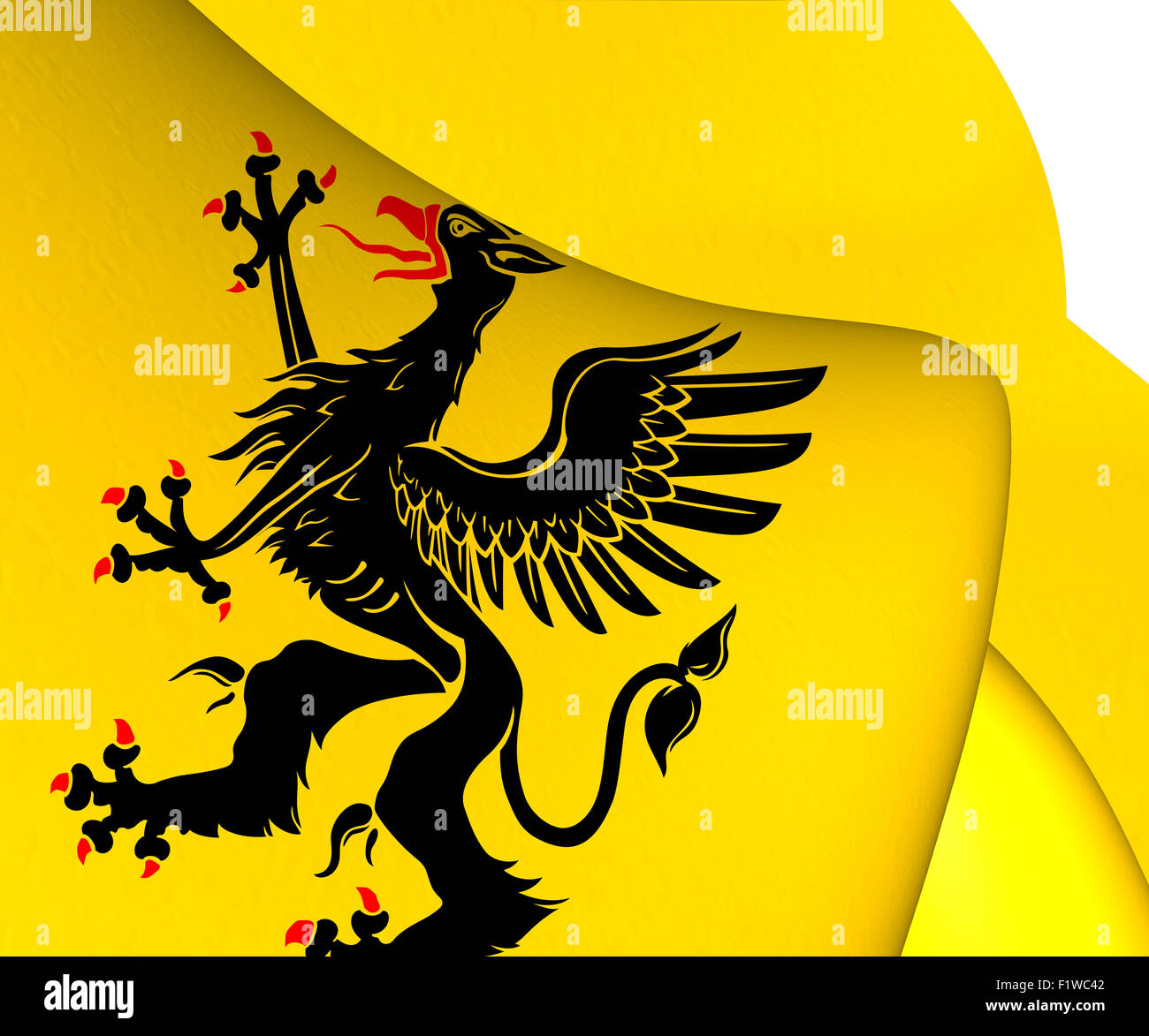 Flag of Sodermanland County, Sweden. Close Up Stock Photo - Alamy