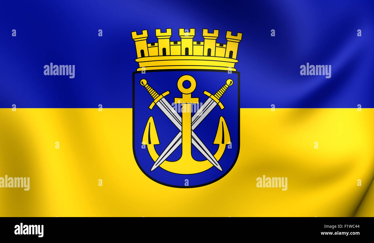 3D Flag of the Solingen, Germany. Close Up Stock Photo - Alamy