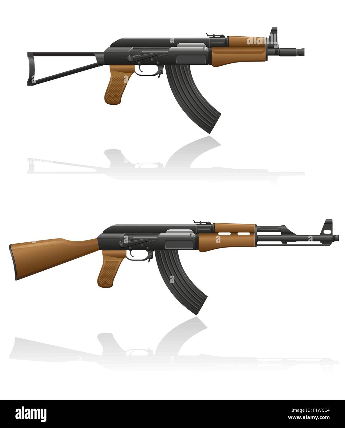 automatic machine AK-47 Kalashnikov vector illustration isolated on ...