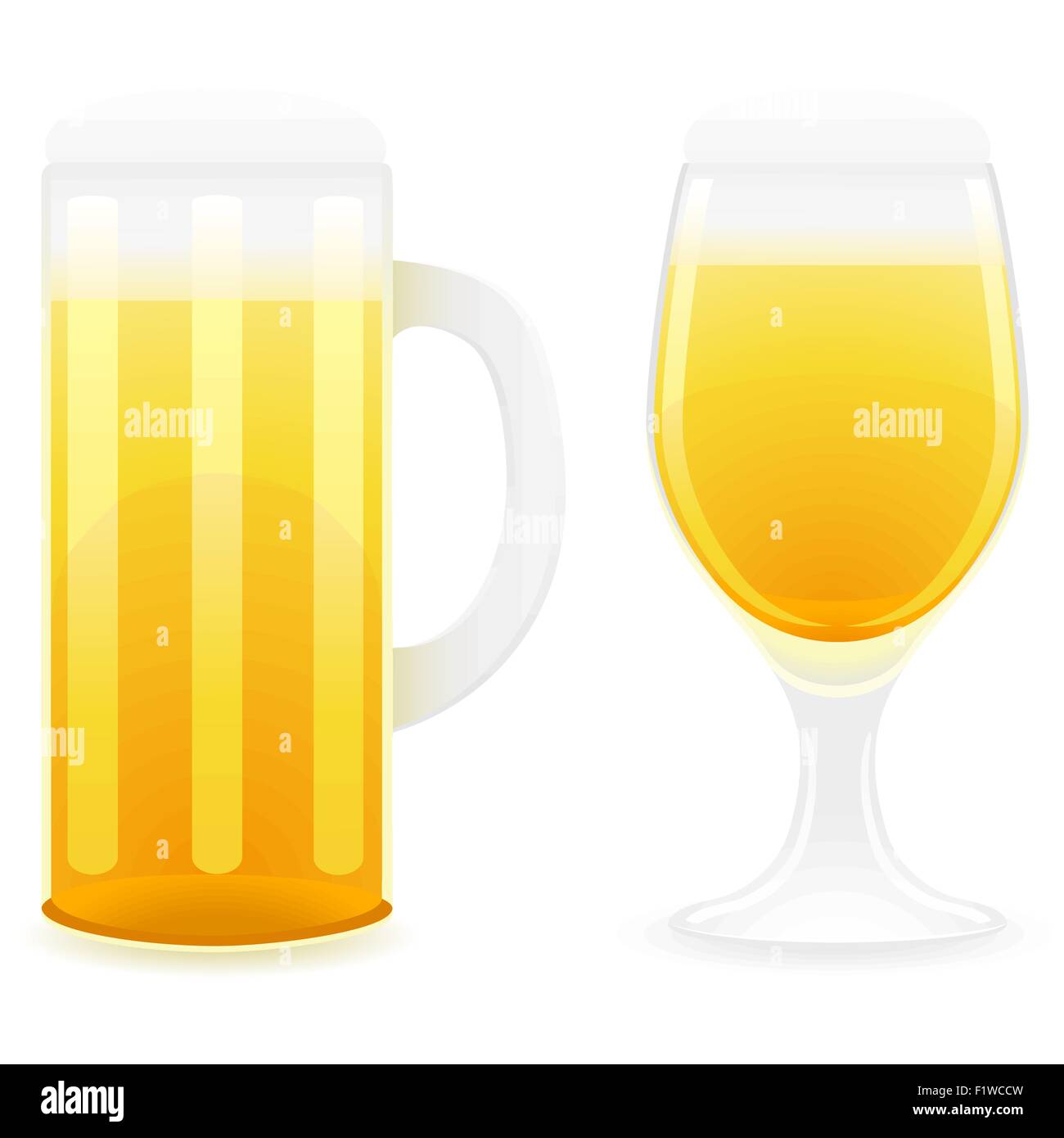 beer glass vector illustration isolated on white background Stock ...